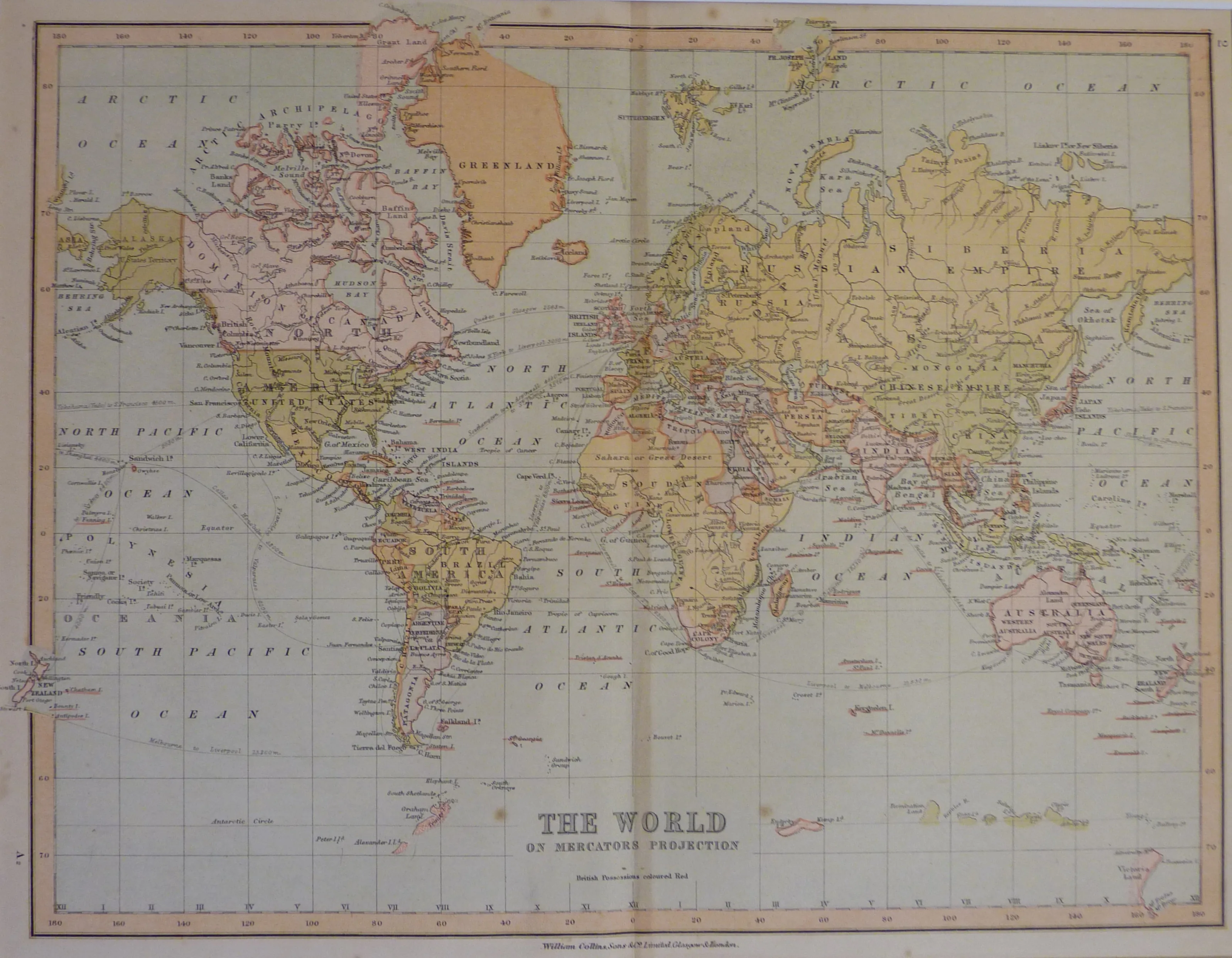 Antique 1920 Colour Map by Edward Stanford Western Australia Pastel ...