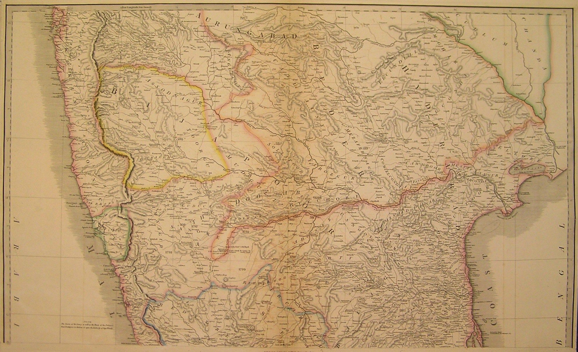 Map of the peninsula of india (set of 2) | Storey's