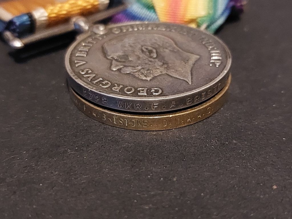 2728 Wkr F.A. Bristowe; QMAAC; British War and Victory Medals | Kit#Kat ...
